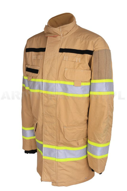 Dutch Firefighter's Jacket Flame-Retardant Khaki Genuine Military ...