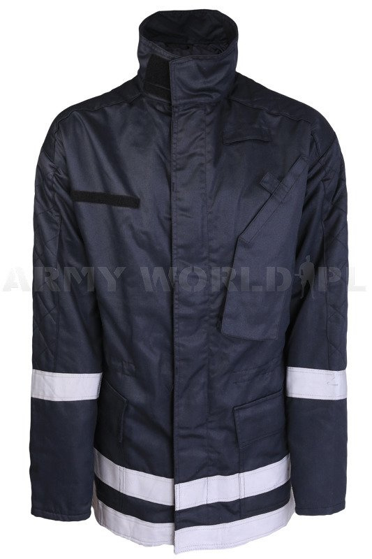 Firefighter's Jacket Flame-Retardant Albatros Navy Blue Original Used ...