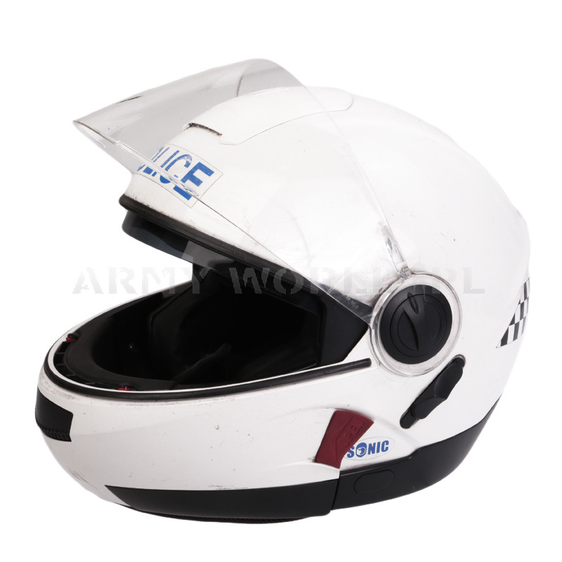 German Police Motorcycle Helmet White Original Used II Quality ...