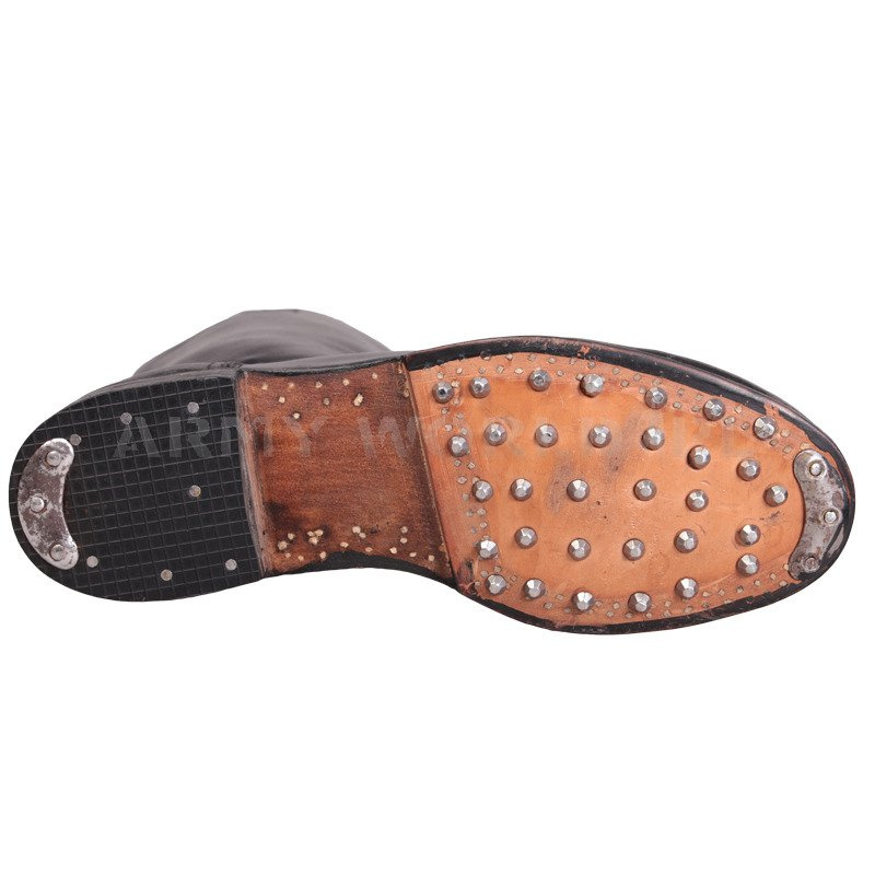 Jackboots Modeled On Bundeswehr Leather Hobnailed Black | SHOES ...