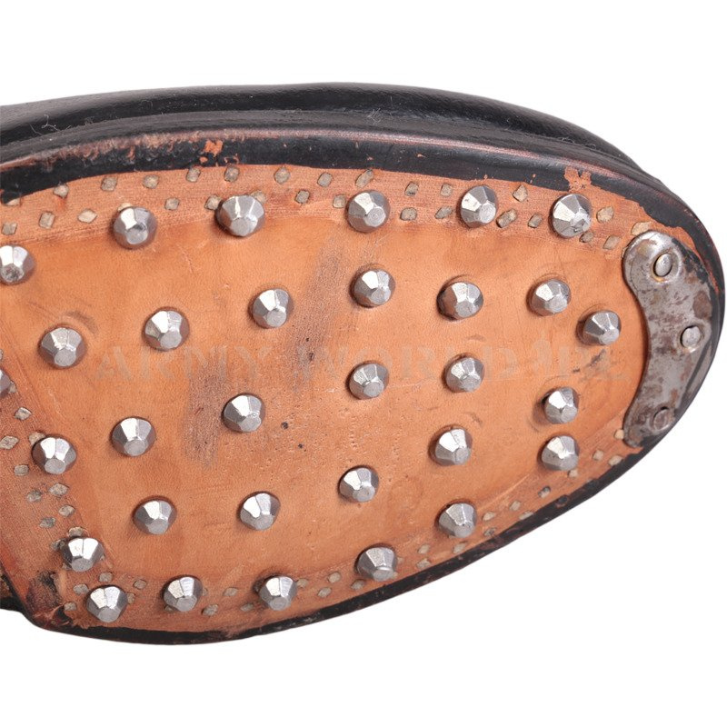 Jackboots Modeled On Bundeswehr Leather Hobnailed Black | SHOES ...