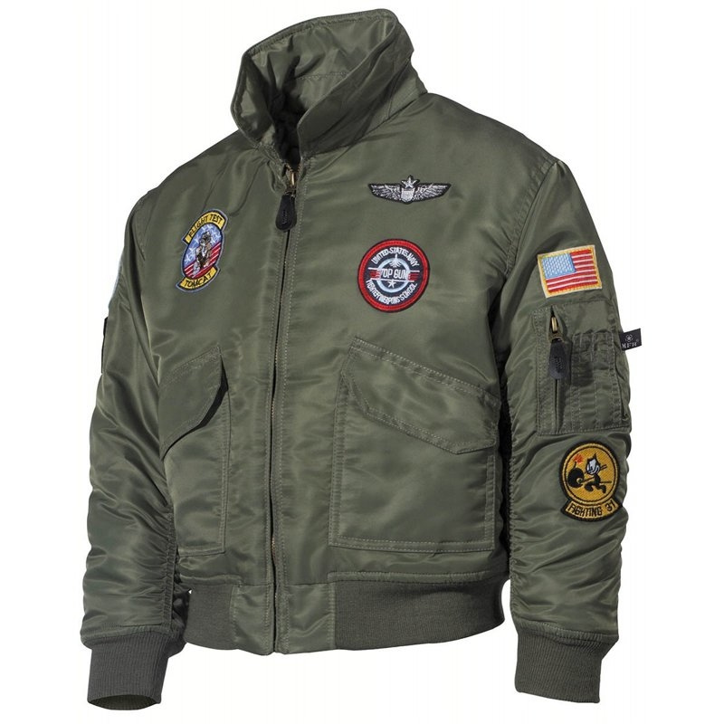 Kids Military Jacket CWU MFH Olive New olive green | CLOTHING \ Kids ...