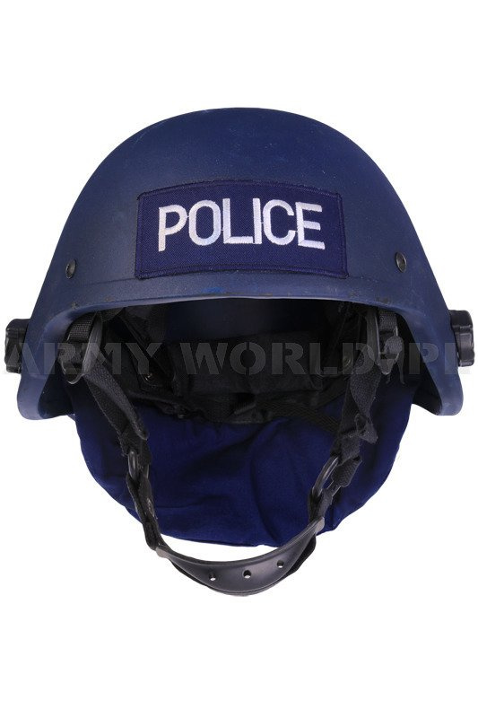 Protective Helmet POLICE Kevlar Navy Blue Genuine Surplus Used ...