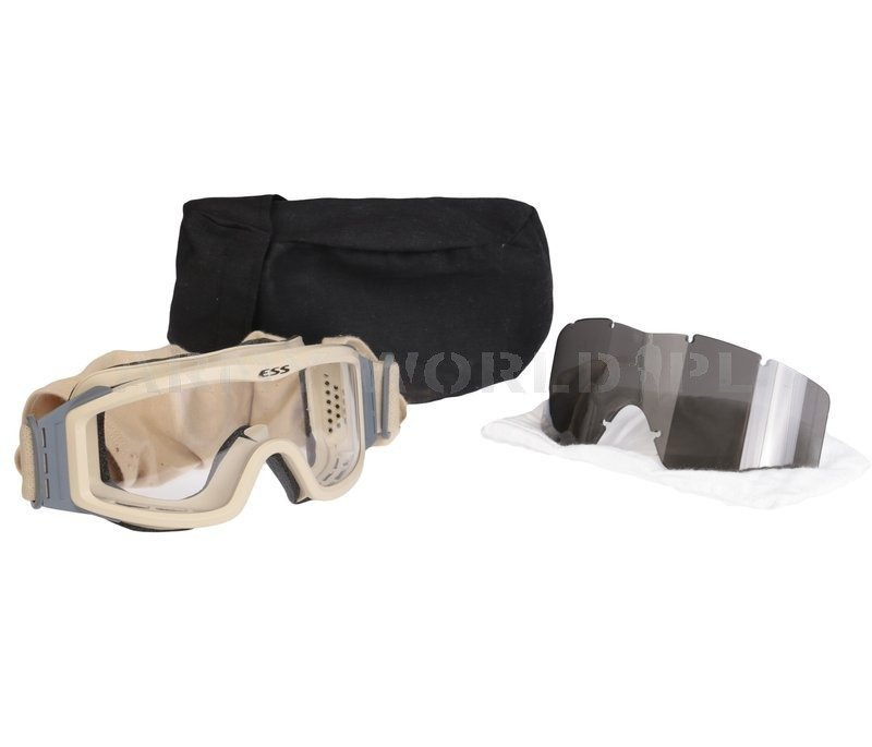 US Army Ballistic Goggles ESS Profile NVG Desert + 2 Lenses Genuine ...