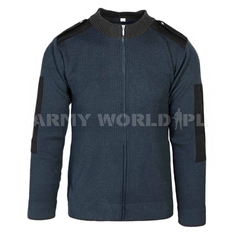 Sweter Wojskowy Rozpinany Vision Turkusowy Oryginał Demobil BDB ...