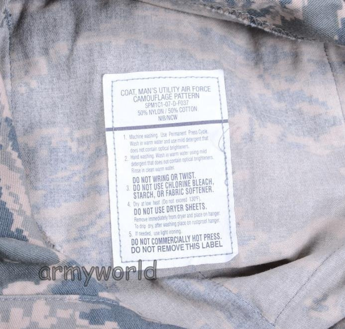 Military American Shirt US Army Air Force Nyco Genuine Military Surplus ...