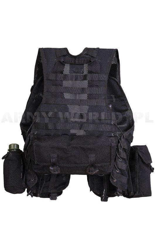 Kamizelka Taktyczna Modułowa Holenderska Wojskowa Czarna + 8 Ładownic ...