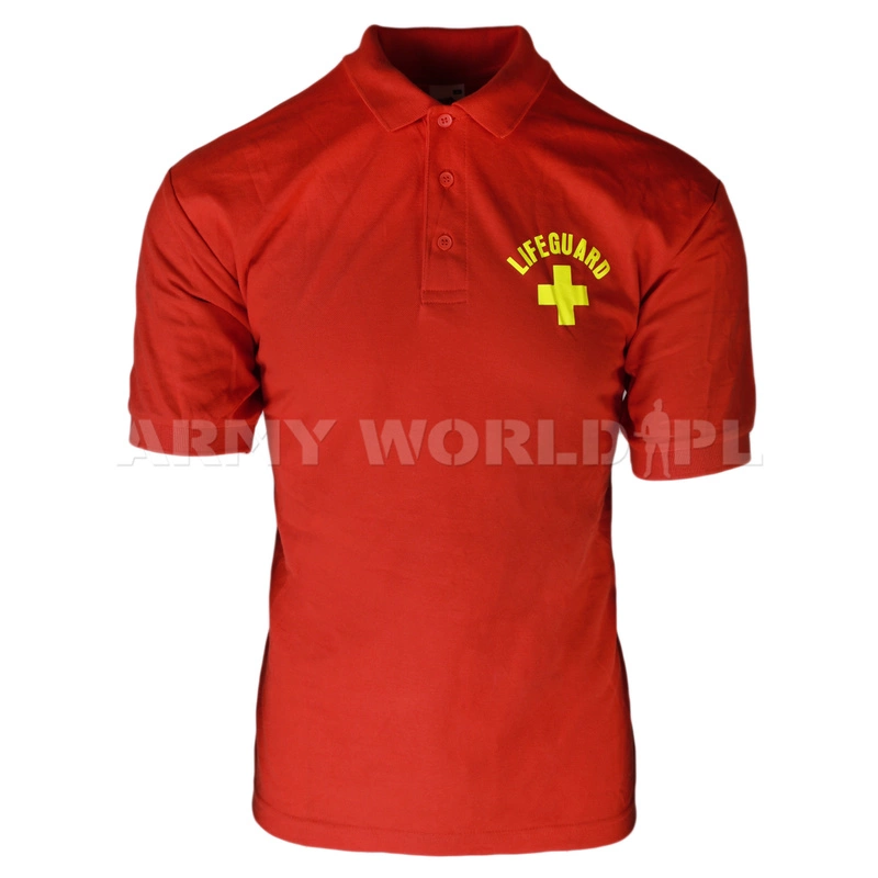 Koszulka Polo Medyczna Lifeguard Czerwona Oryginał Nowa | ODZIEŻ ...