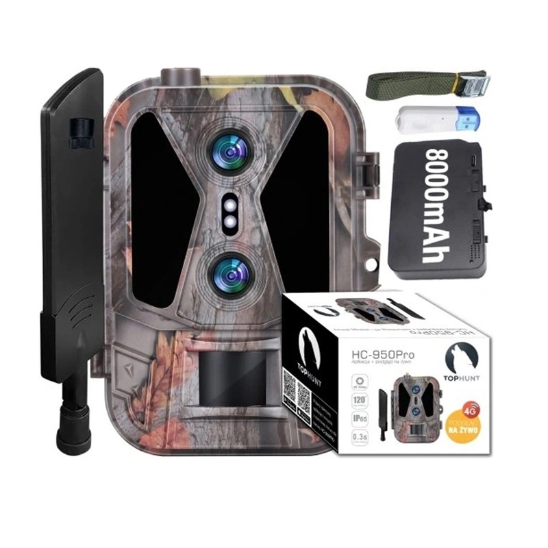 Fotopułapka / Kamera Leśna HC-950Pro AKU 4K 4G LTE 120 Mpix TopHunt ...