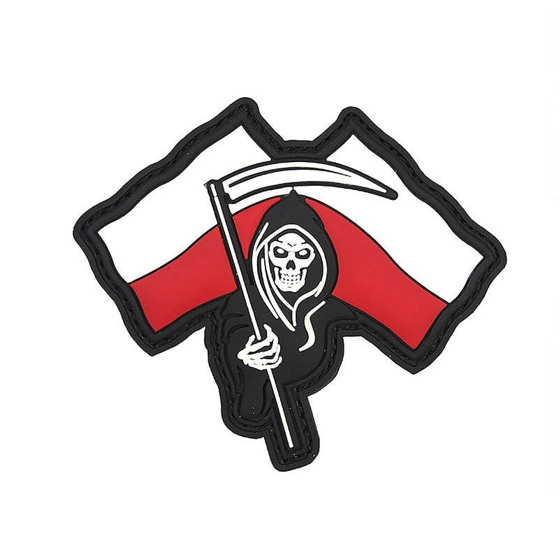 Polish Reaper 3D PVC patch 101 Inc. White / Red (444130-7062) red ...