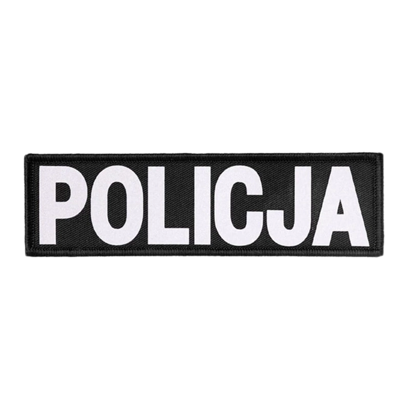 Naszywka Emblemat Policja 14 x 4 Odblask OPP Czarny black | CLOTHING ...