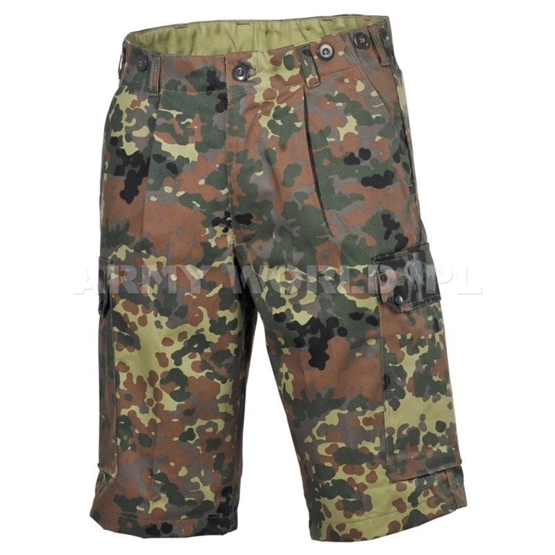 Bermudy Wojskowe Bundeswehr Damskie Flecktarn Oryginał Demobil DB ...