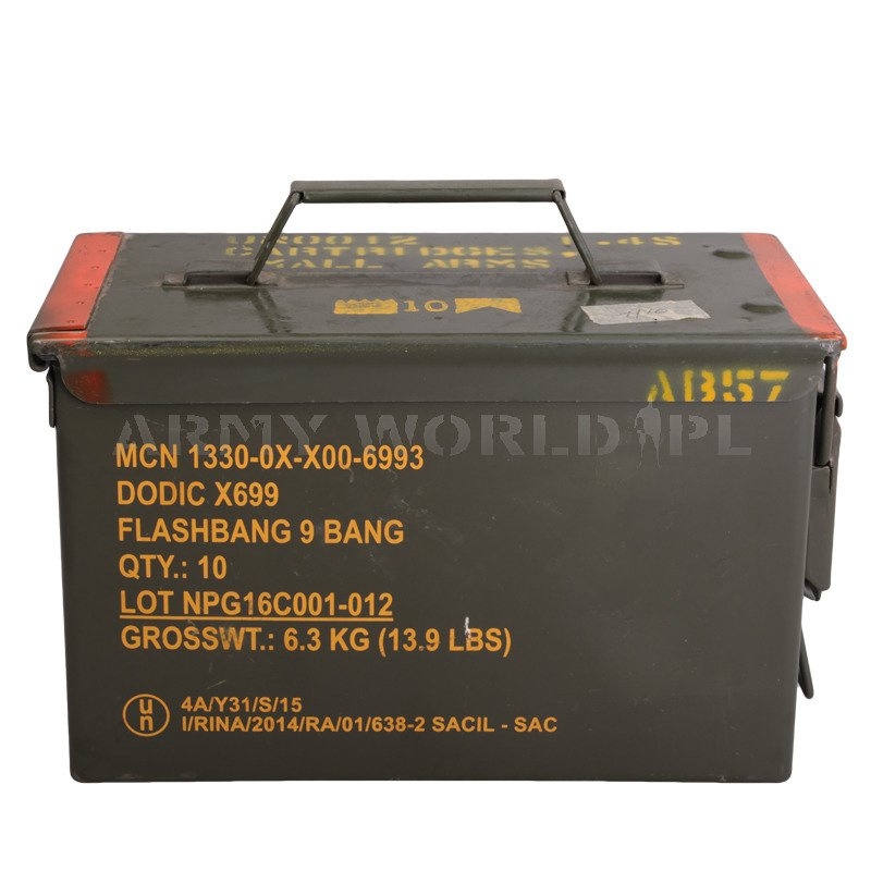 US Army Ammunition Metal Box 30x15x18 Olive Genuine Military Surplus ...