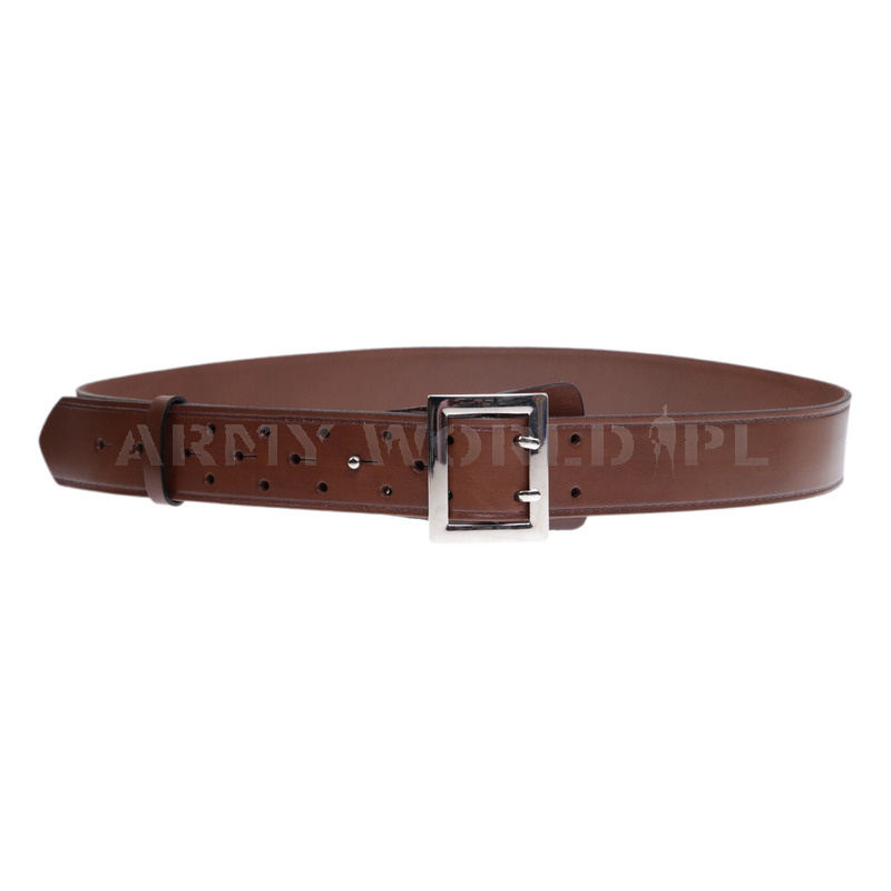Officer Leather Belt M&M Leder Brown brown | CLOTHING \ Belts ...